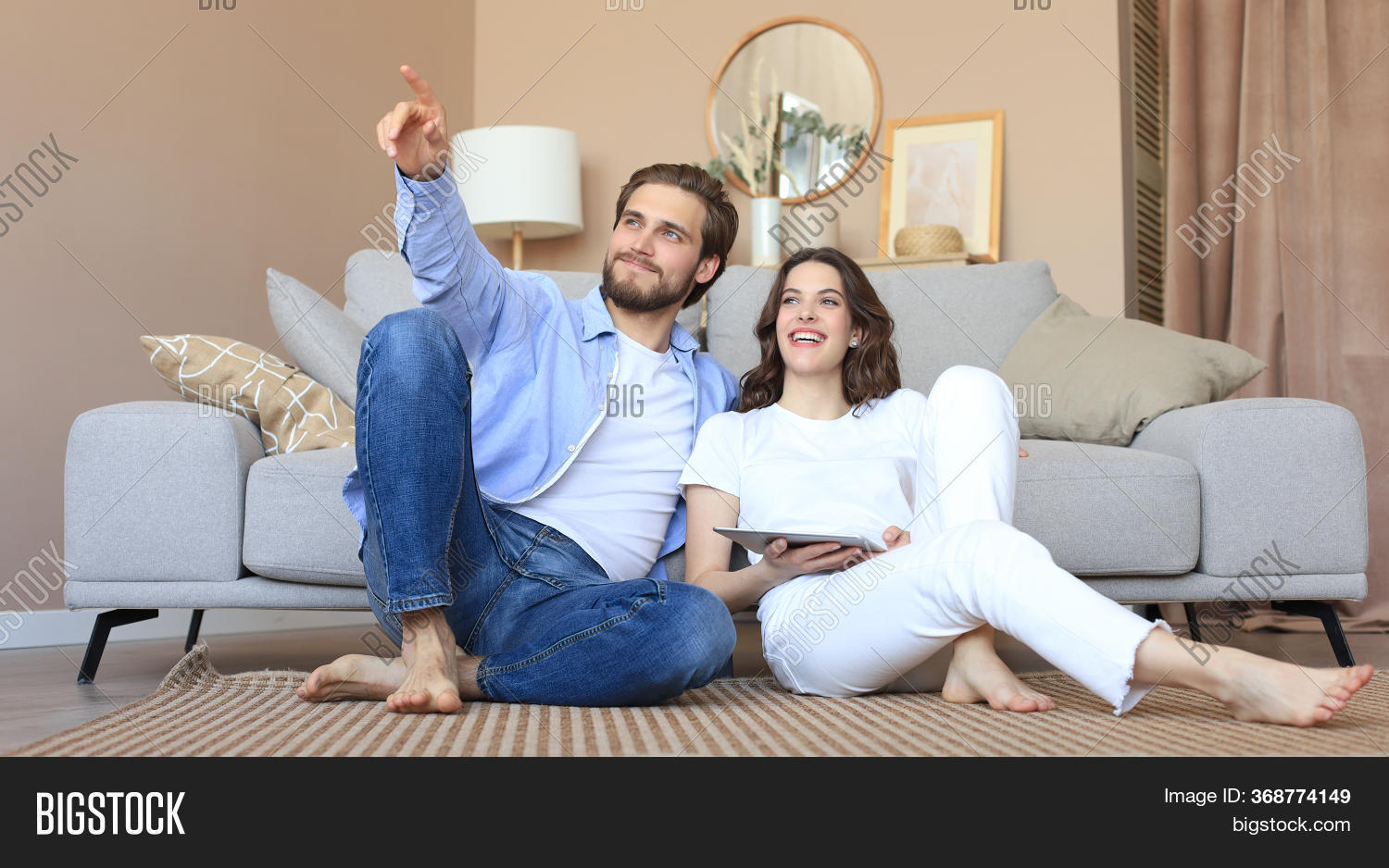 Happy Couple Sitting Image & Photo (Free Trial) | Bigstock