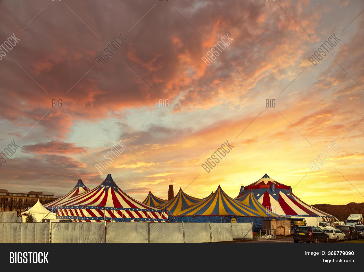 Red White Circus Tents Image & Photo (Free Trial) | Bigstock