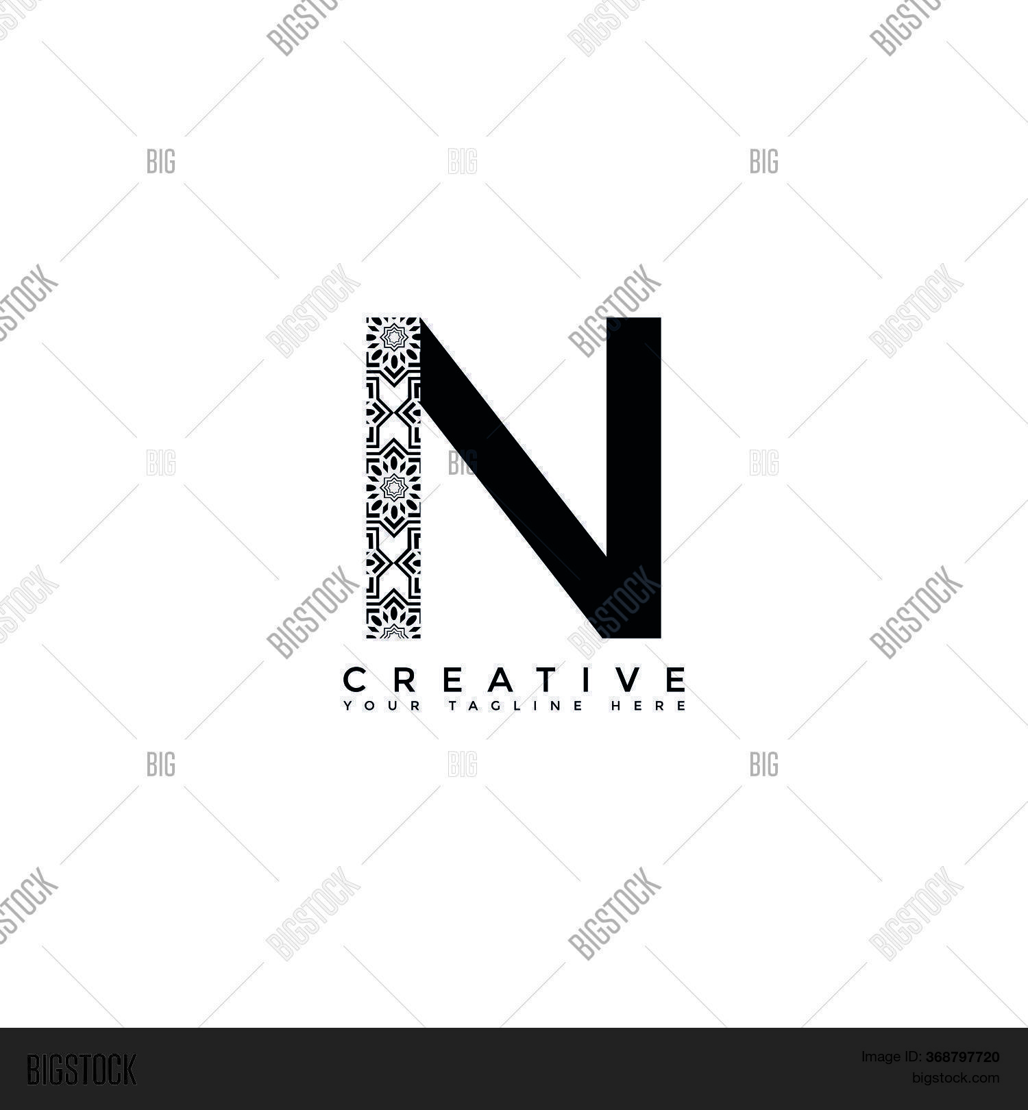 This Design Letter N Vector & Photo (Free Trial) | Bigstock