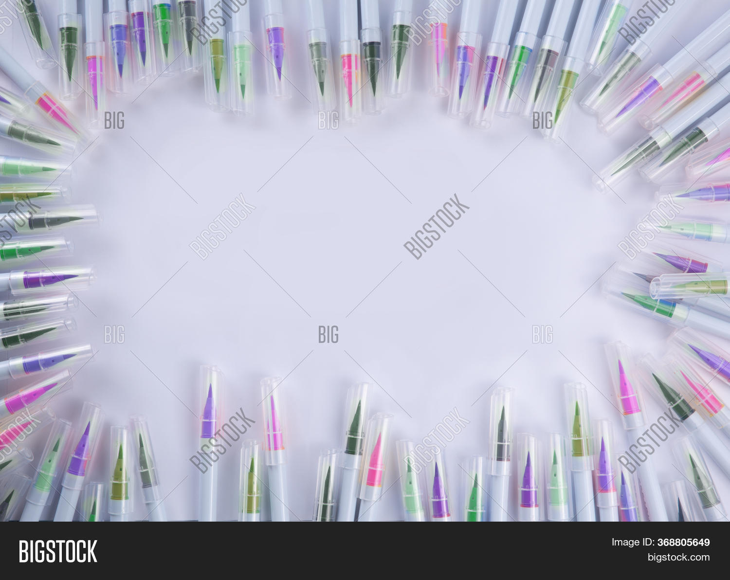 Frame Made Many Pens Image & Photo (Free Trial) | Bigstock