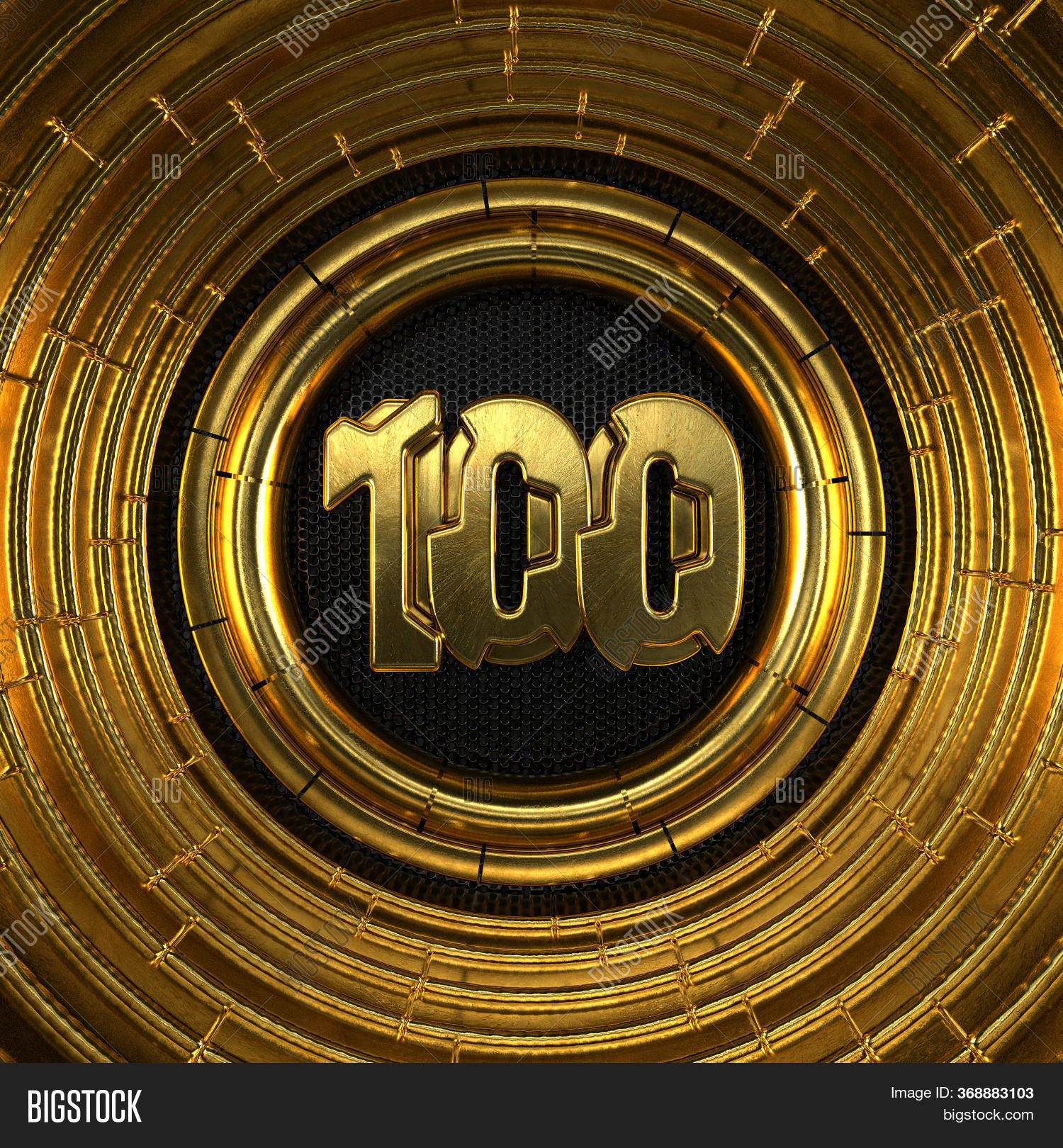 Gold Number 100 ( Image & Photo (Free Trial) | Bigstock