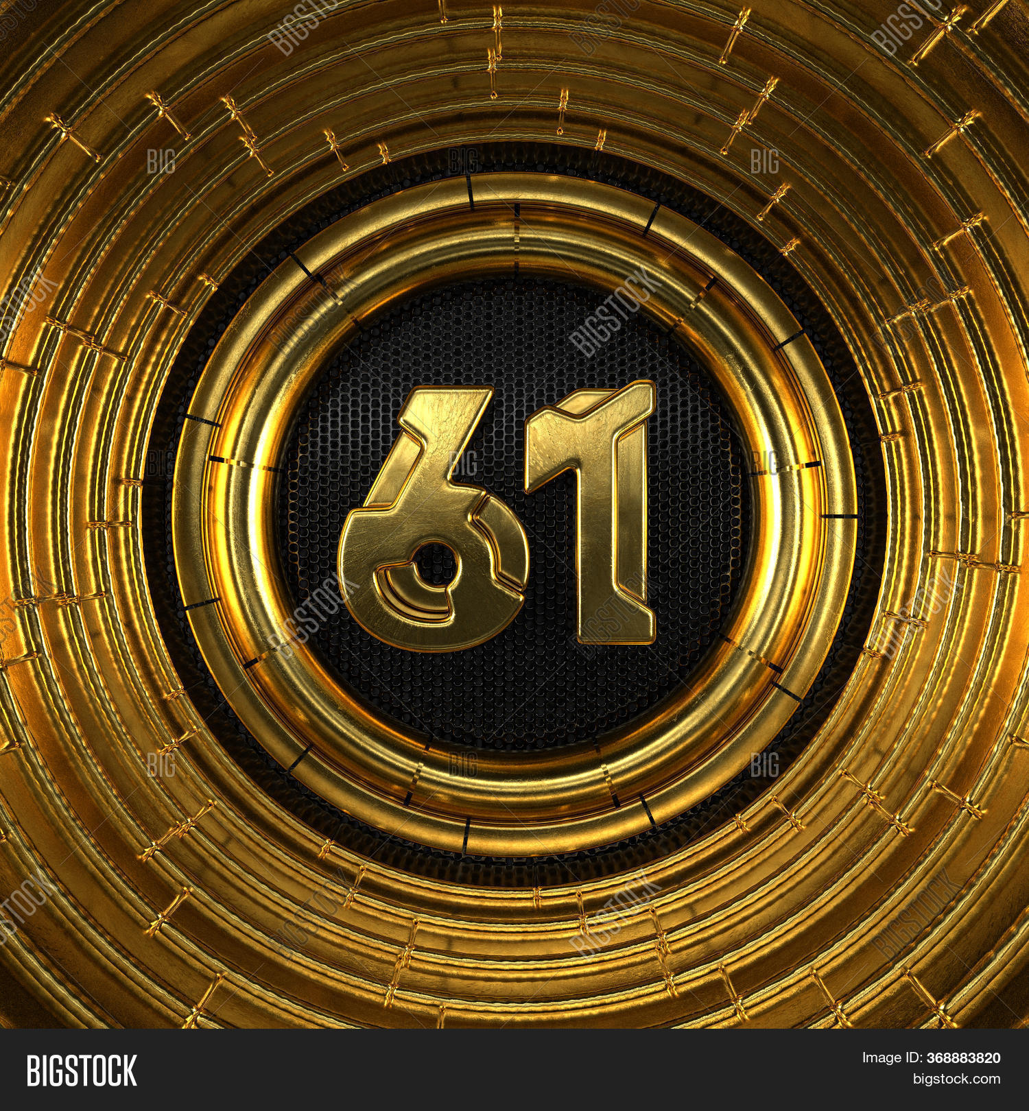 Gold Number 61 (number Image & Photo (Free Trial) | Bigstock