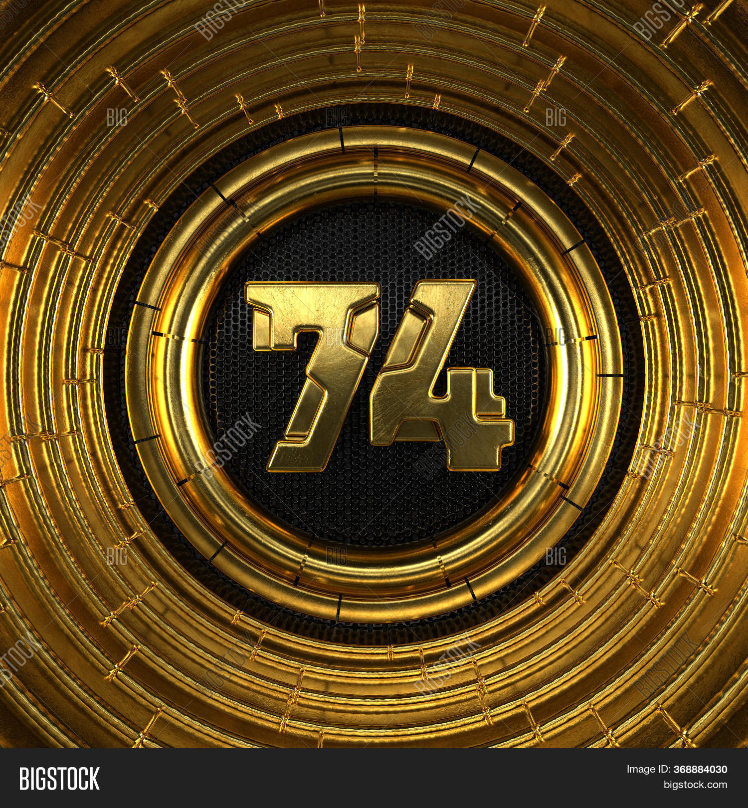 Gold Number 74 (number Image & Photo (Free Trial) | Bigstock