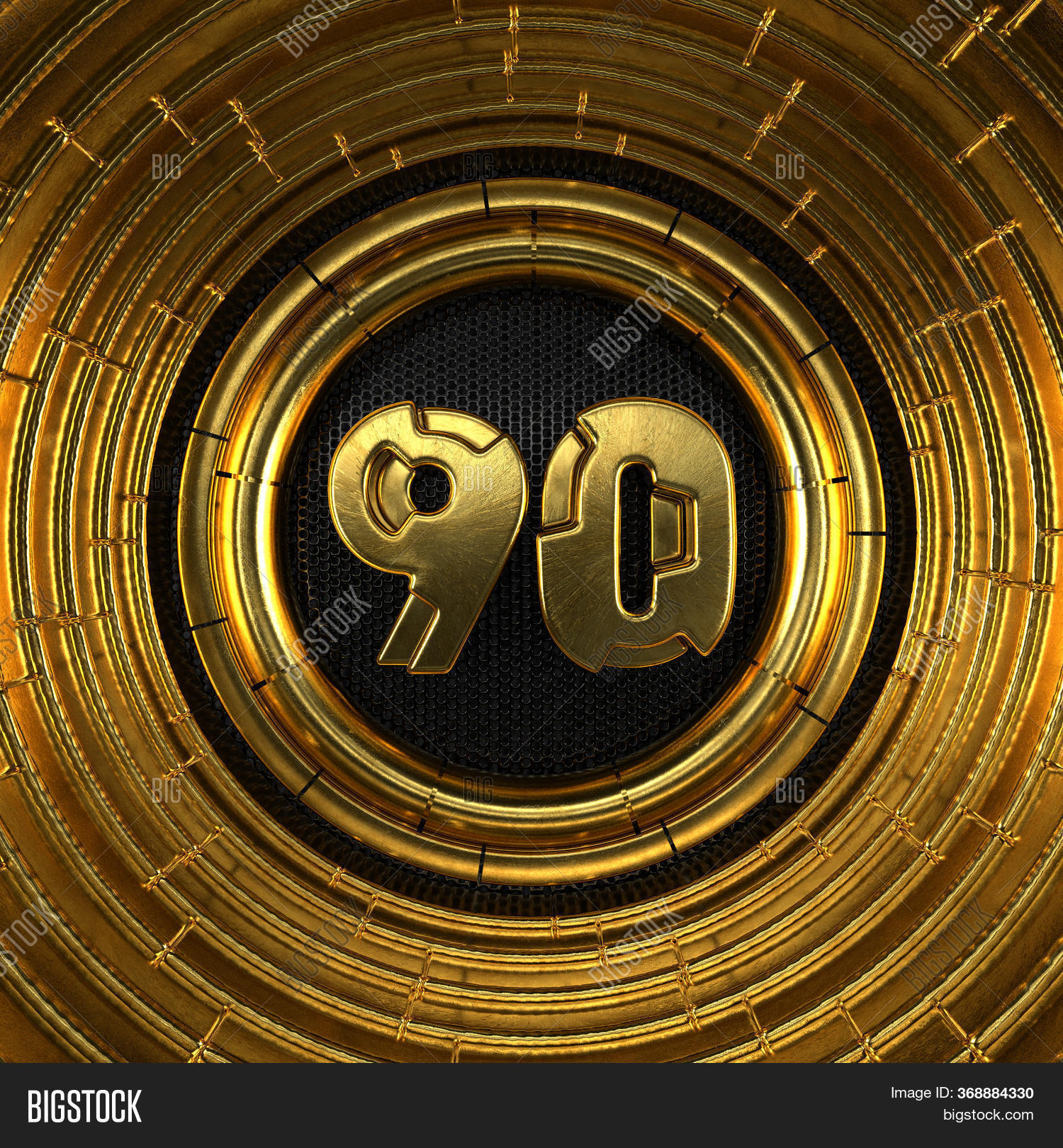 Gold Number 90 (number Image & Photo (Free Trial) | Bigstock
