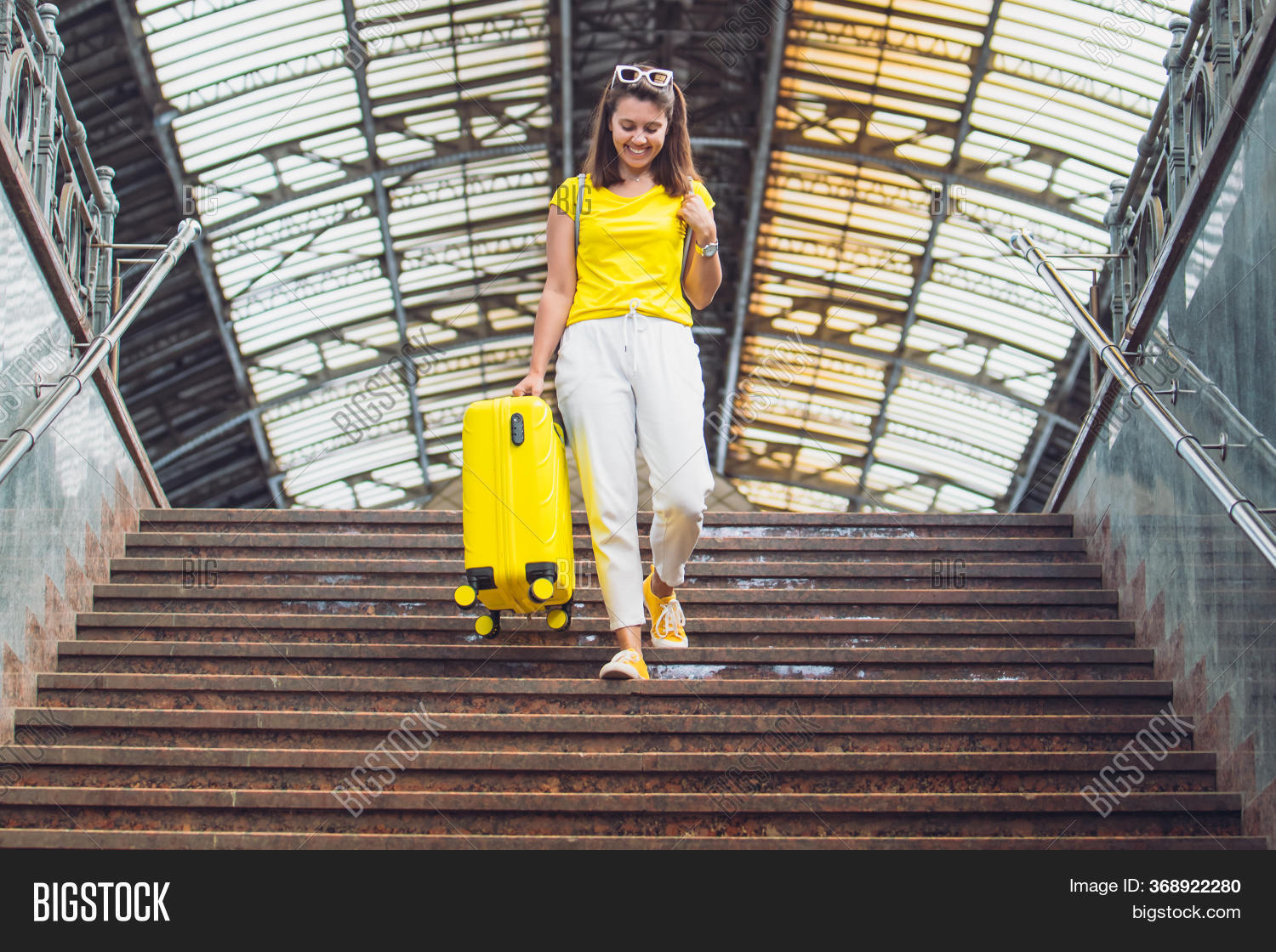 Woman Going Down By Image & Photo (Free Trial) | Bigstock