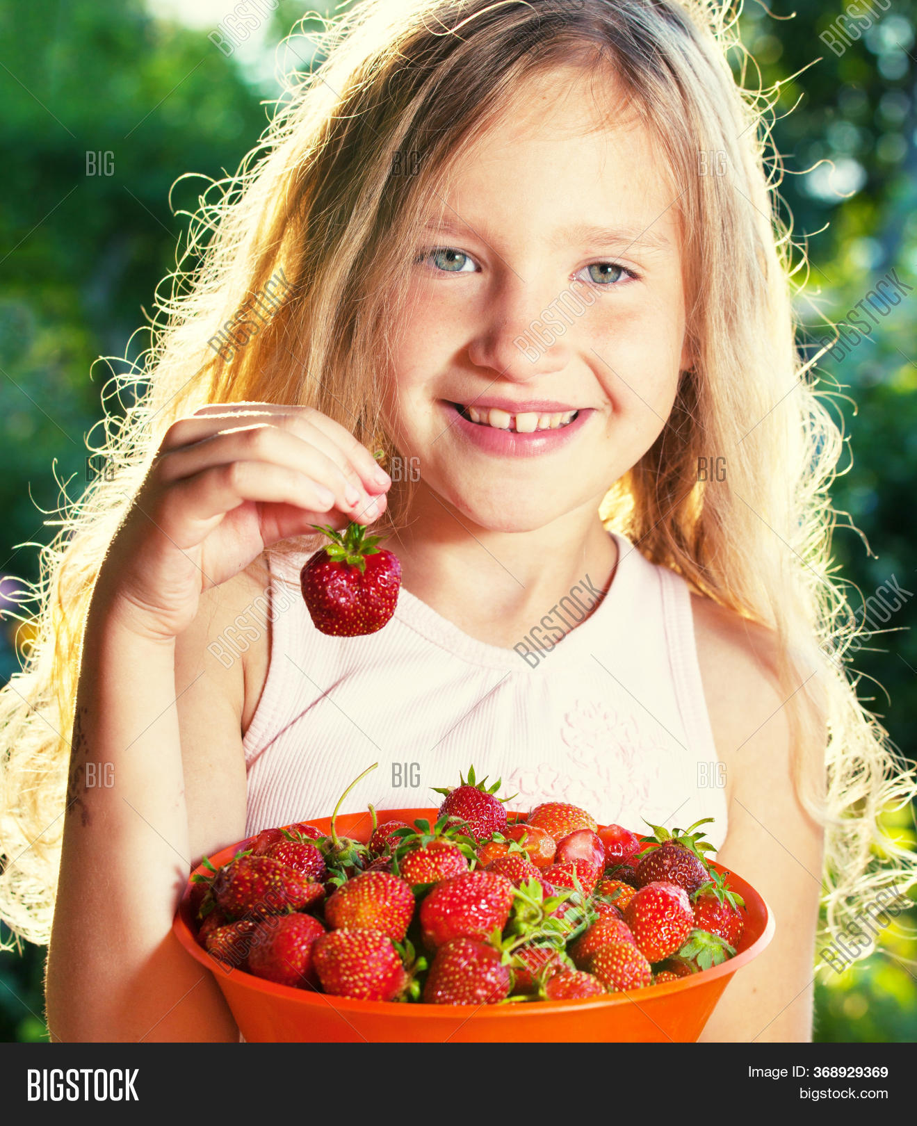 Girl Fruit, Berry Image & Photo (Free Trial) | Bigstock