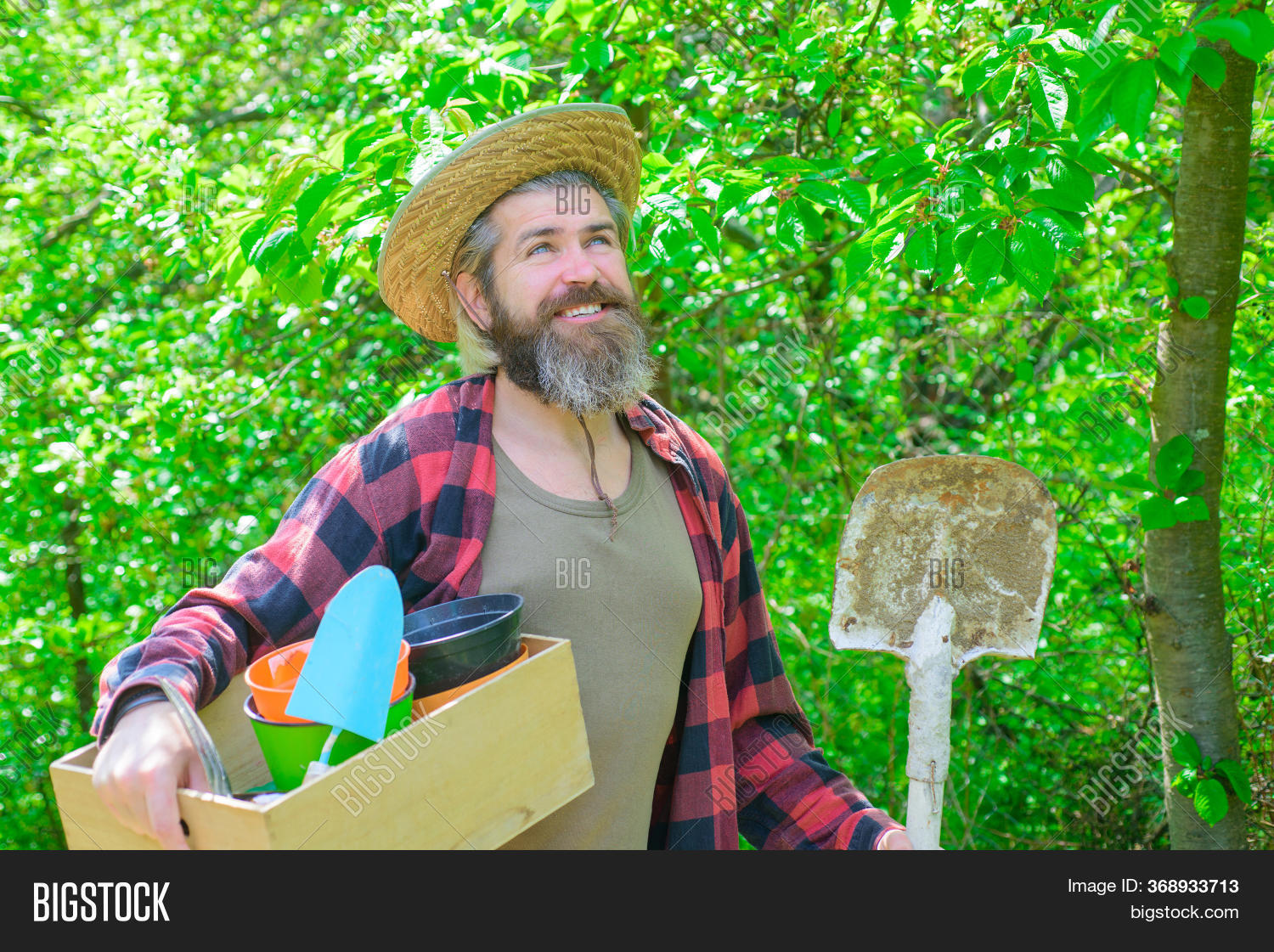 Smiling Man Garden. Image & Photo (Free Trial) | Bigstock