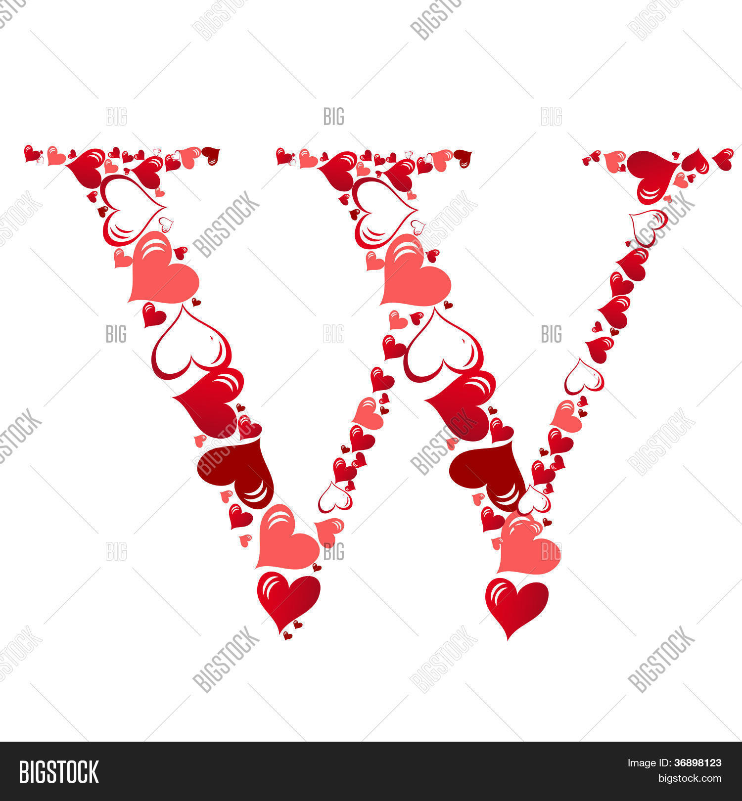 Alphabet Hearts Vector & Photo (Free Trial) | Bigstock