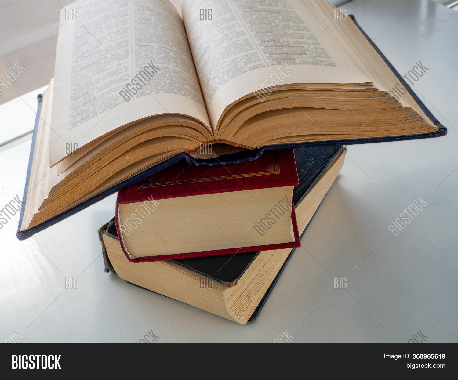 Stack Three Old Books Image & Photo (Free Trial) | Bigstock