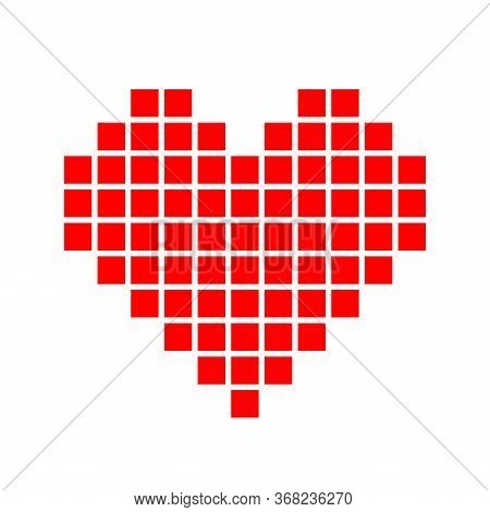 Heart Shape Red Pixel Vector & Photo (Free Trial) | Bigstock