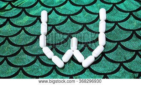 Alphabet Made Pills On Image & Photo (Free Trial) | Bigstock