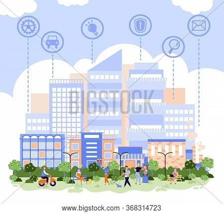 Smart City Background Vector & Photo (Free Trial) | Bigstock