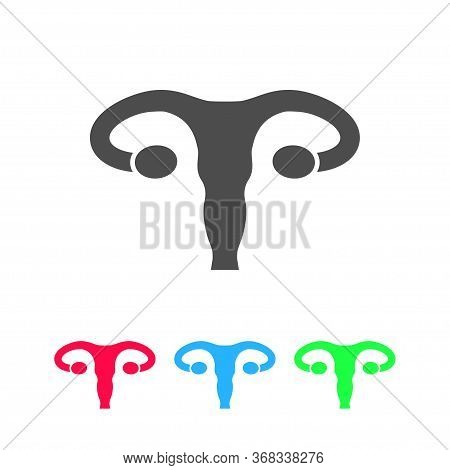 Ovaries Icon Flat. Vector & Photo (Free Trial) | Bigstock