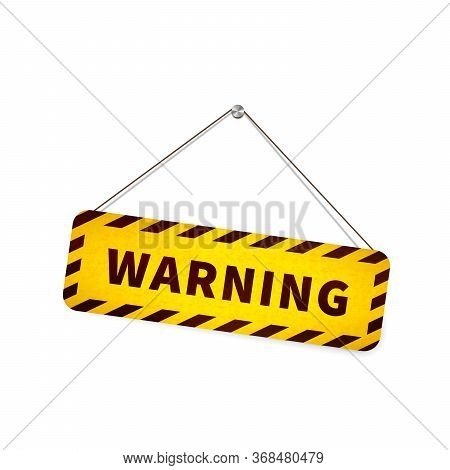 Yellow Grunge Warning Vector & Photo (Free Trial) | Bigstock