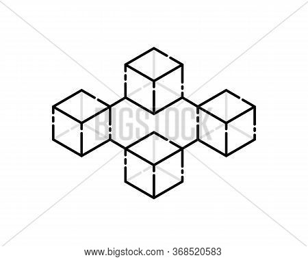 Thin Line Cubes Like Vector & Photo (Free Trial) | Bigstock