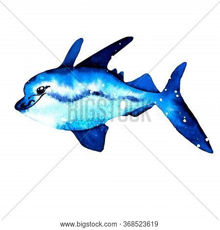 Watercolor Blue Fish. Image & Photo (Free Trial) | Bigstock