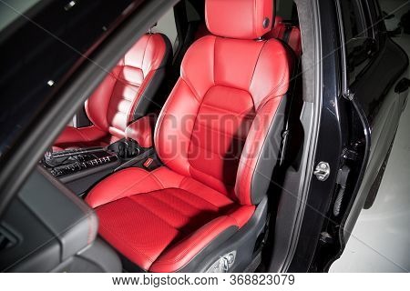 Shot Red Leather Seats Image & Photo (Free Trial) | Bigstock