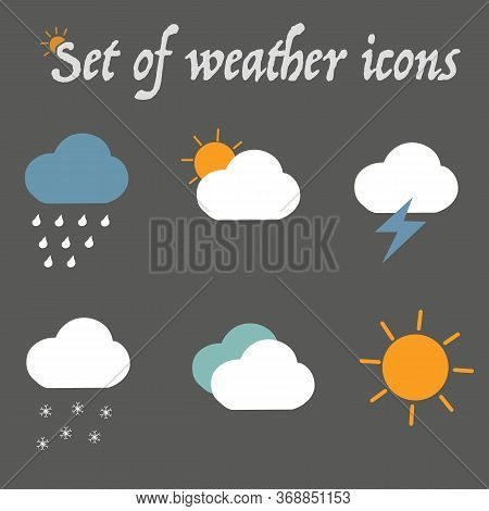 Modern Weather Icons Vector & Photo (Free Trial) | Bigstock