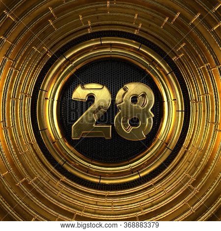Gold Number 28 (number Image & Photo (Free Trial) | Bigstock