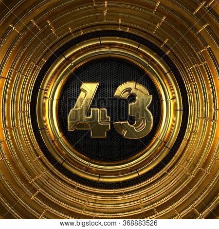 Gold Number 43 (number Image & Photo (Free Trial) | Bigstock