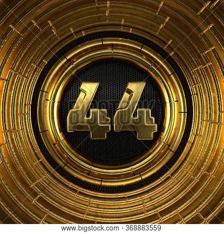 Gold Number 44 (number Image & Photo (Free Trial) | Bigstock
