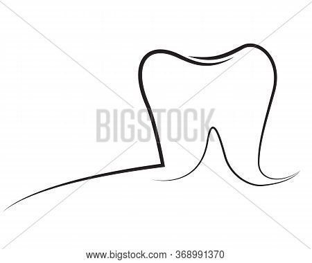 Tooth Outline Logo Vector & Photo (Free Trial) | Bigstock