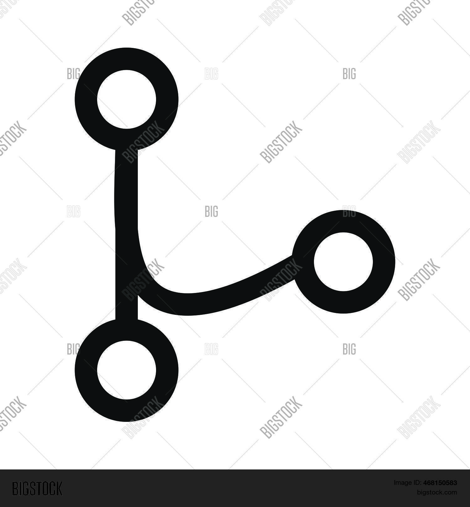 Git Merge Icon Line Vector & Photo (Free Trial) | Bigstock