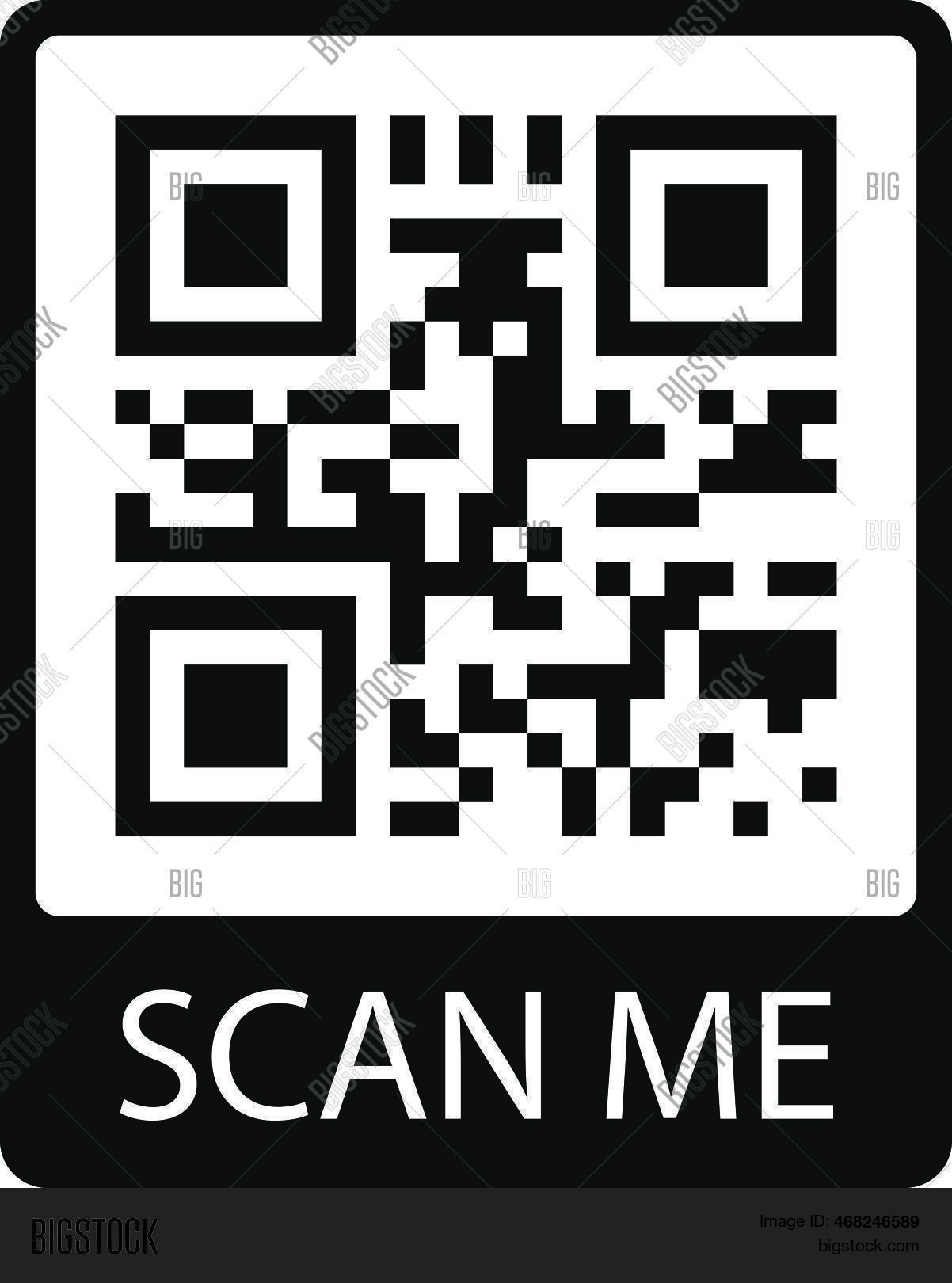 Qr Code Text Scan Me Vector & Photo (Free Trial) | Bigstock