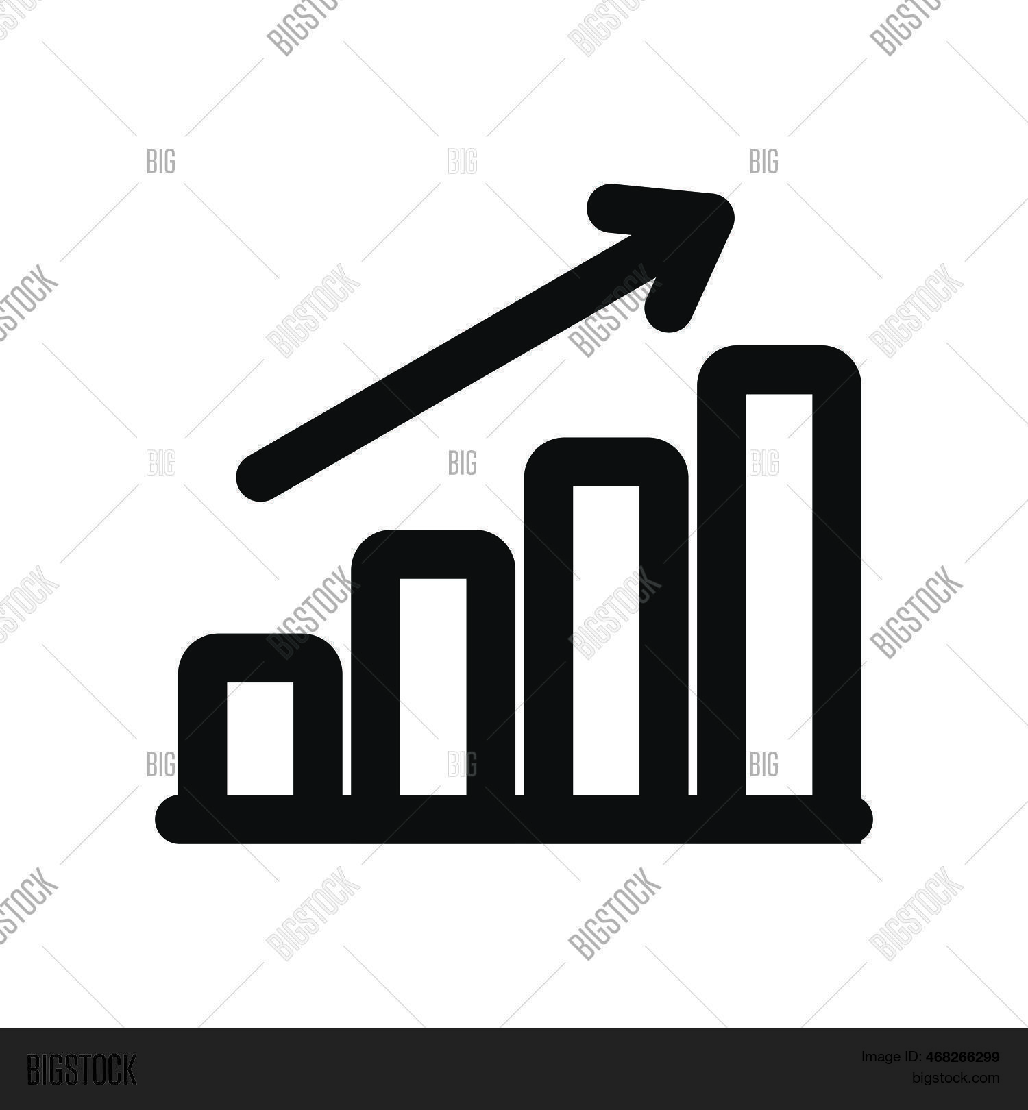 Growing Stats Icon Vector & Photo (Free Trial) | Bigstock