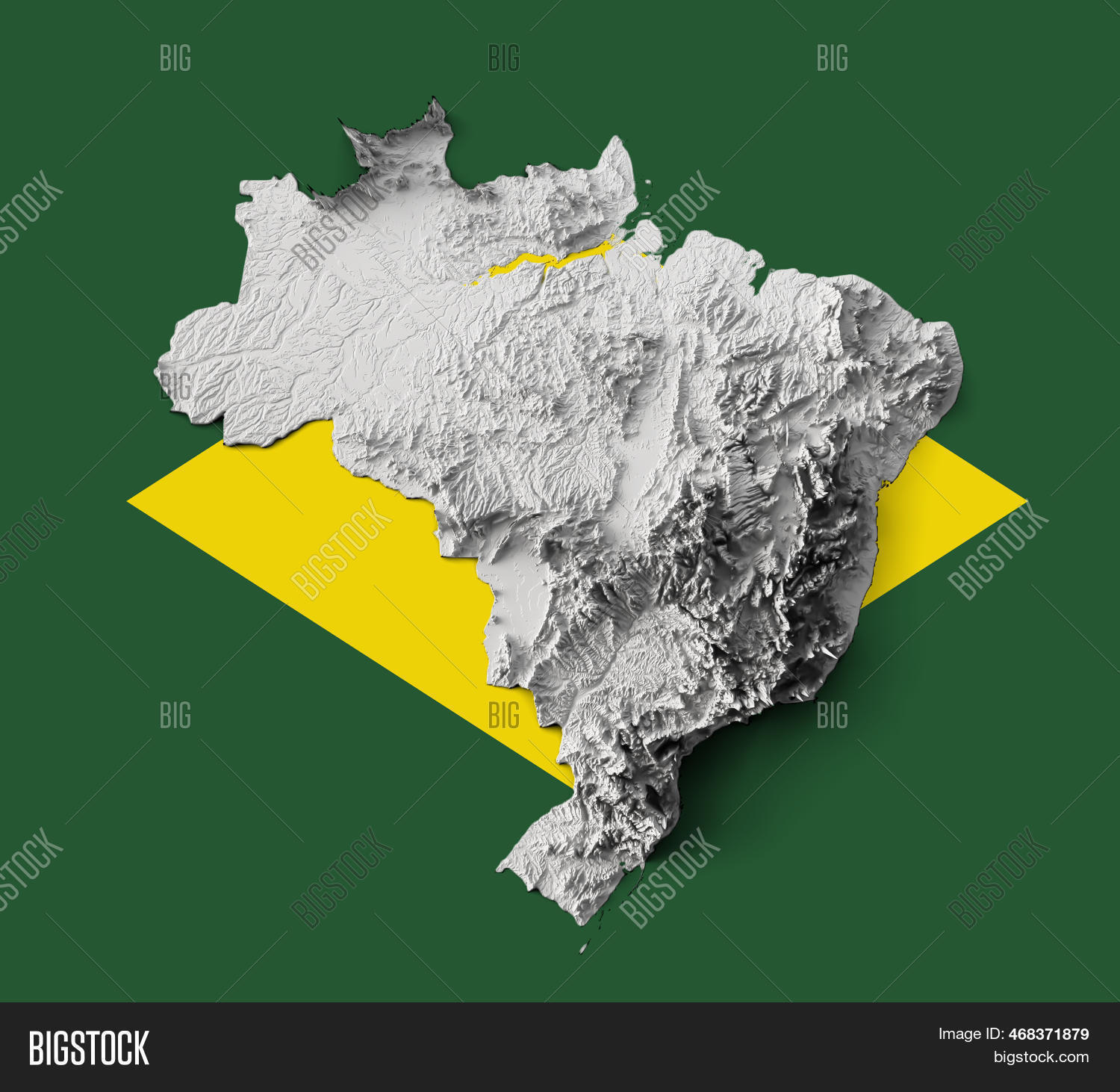 Brazil Topographic Map Image & Photo (Free Trial) | Bigstock