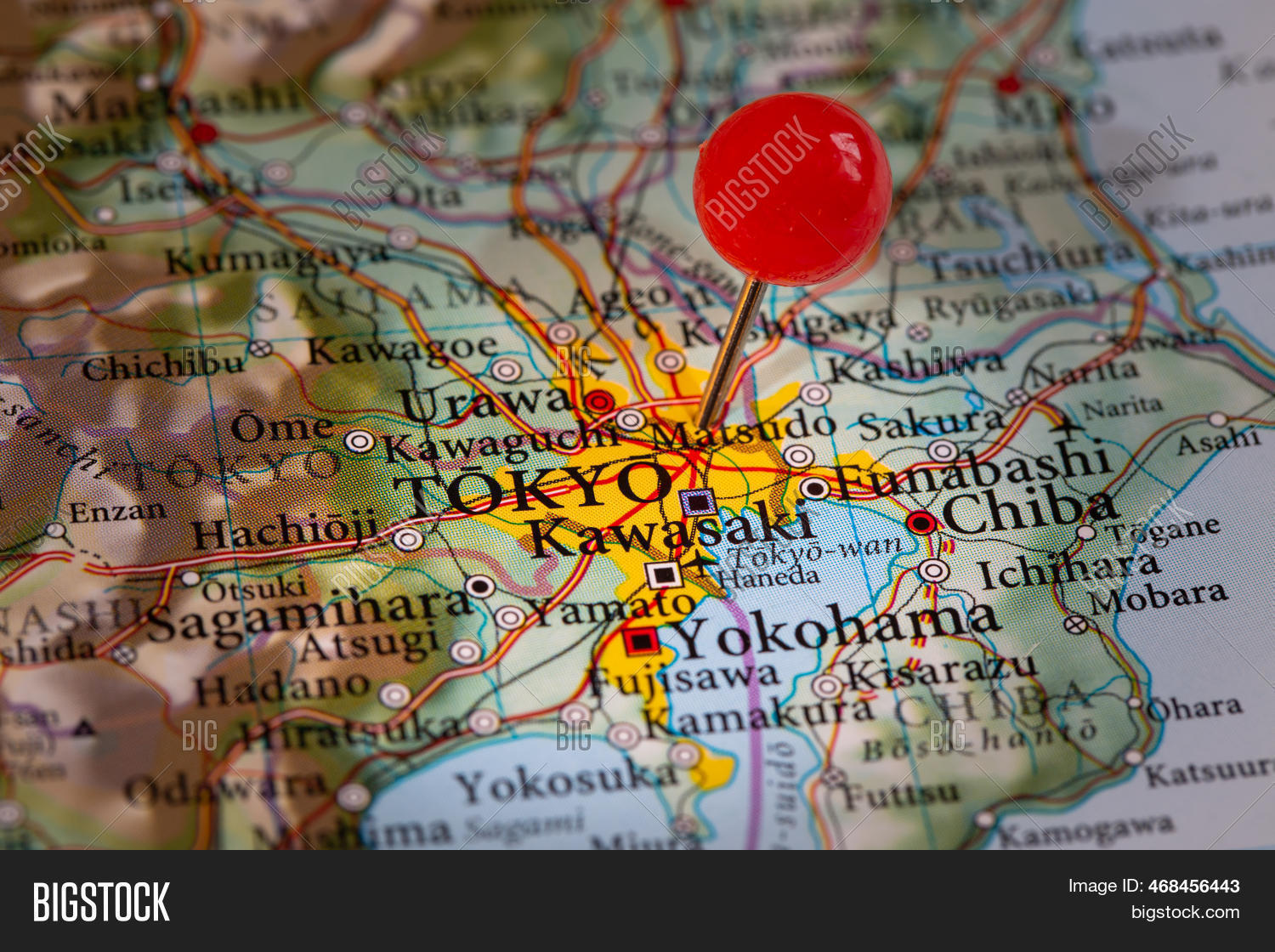 Push Pin On Map Image & Photo (Free Trial) | Bigstock