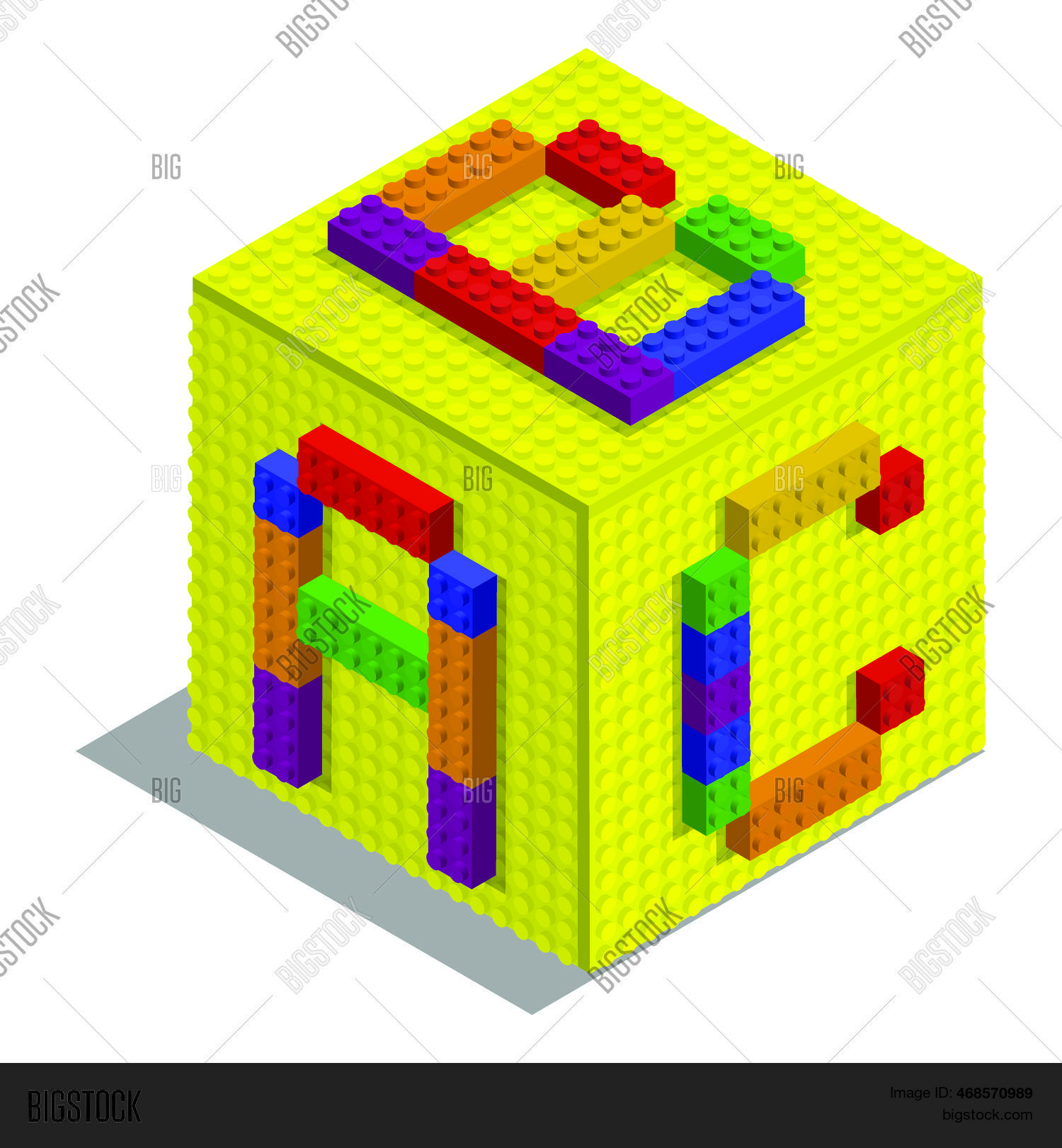 Isometric Toy Bricks Vector & Photo (Free Trial) | Bigstock