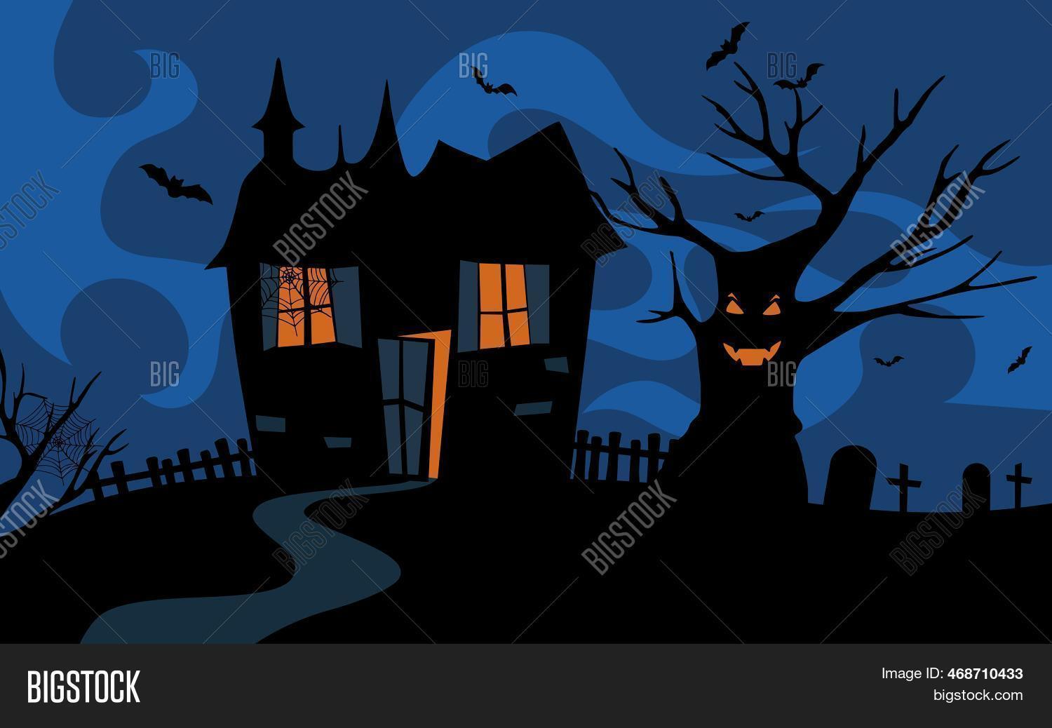 Cartoon Scary Haunted Image & Photo (Free Trial) | Bigstock