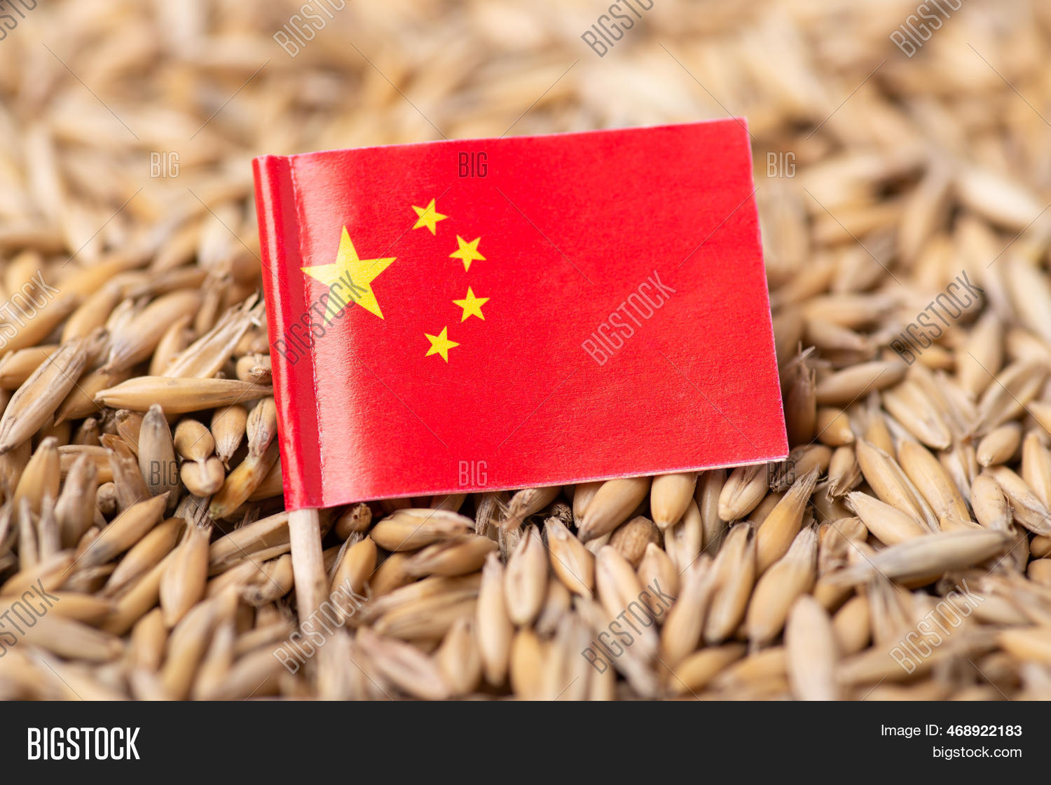 Flag China On Oat Image & Photo (Free Trial) | Bigstock