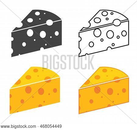 Vector Cheese Icons Vector & Photo (Free Trial) | Bigstock