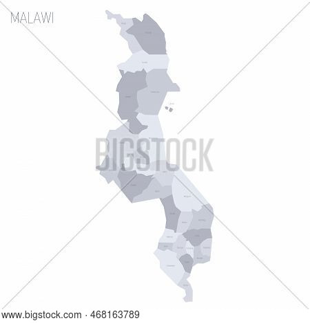 Malawi Political Map Vector & Photo (Free Trial) | Bigstock