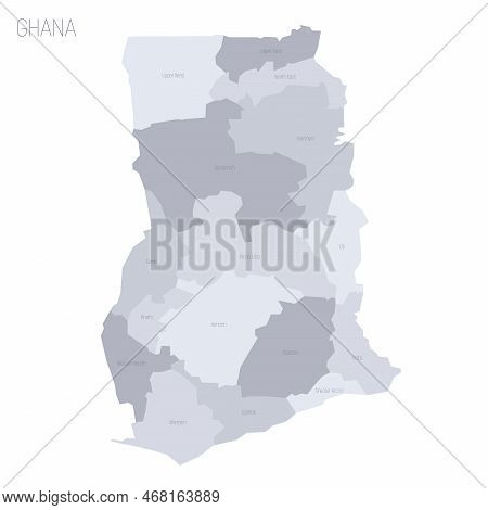 Ghana Political Map Vector & Photo (Free Trial) | Bigstock