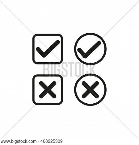 Ticks Crosses Icons. Vector & Photo (Free Trial) | Bigstock