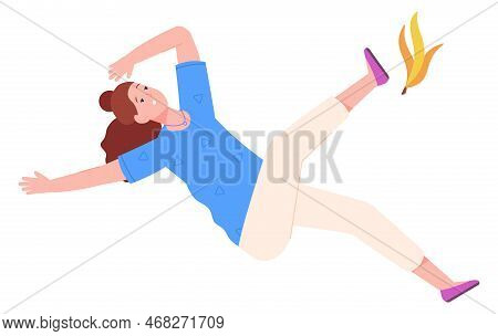 Woman Slipping On Vector & Photo (Free Trial) | Bigstock