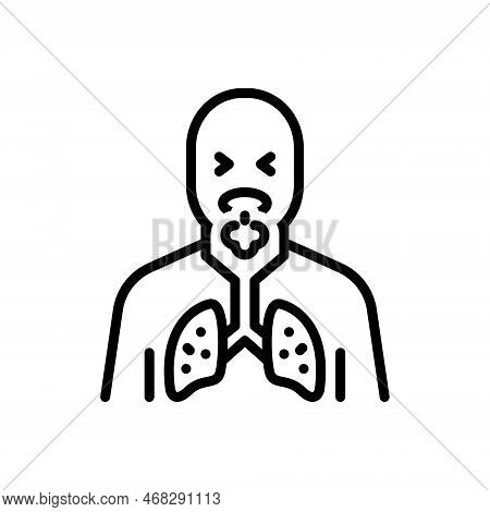 Black Line Icon Asthma Image & Photo (Free Trial) | Bigstock