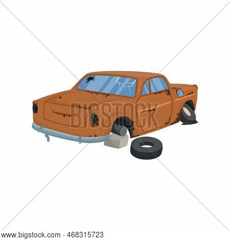 Broken Vintage Car Vector & Photo (Free Trial) | Bigstock