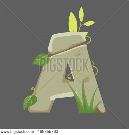 Stone Letter Vector Vector & Photo (Free Trial) | Bigstock