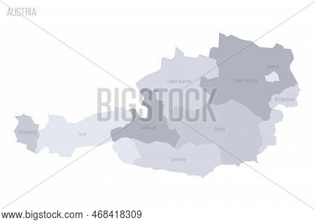 Austria Political Map Vector & Photo (Free Trial) | Bigstock