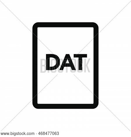 Dat File Icon Line Vector & Photo (Free Trial) | Bigstock