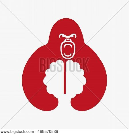 Gorilla Brain Logo Vector & Photo (Free Trial) | Bigstock