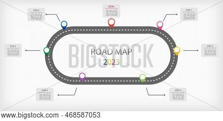 Road Map Infographic Vector & Photo (Free Trial) | Bigstock