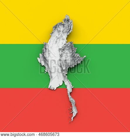 Myanmar Burma Map Image & Photo (Free Trial) | Bigstock