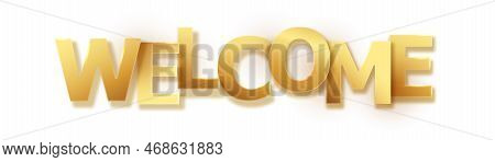 Welcome Golden Vector & Photo (Free Trial) | Bigstock