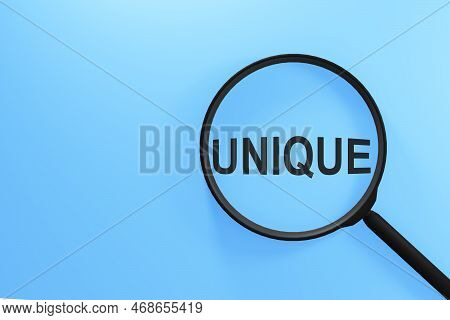 Unique Word On Blue Image & Photo (Free Trial) | Bigstock
