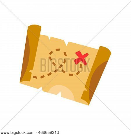 Treasure Map Flat Vector & Photo (Free Trial) | Bigstock